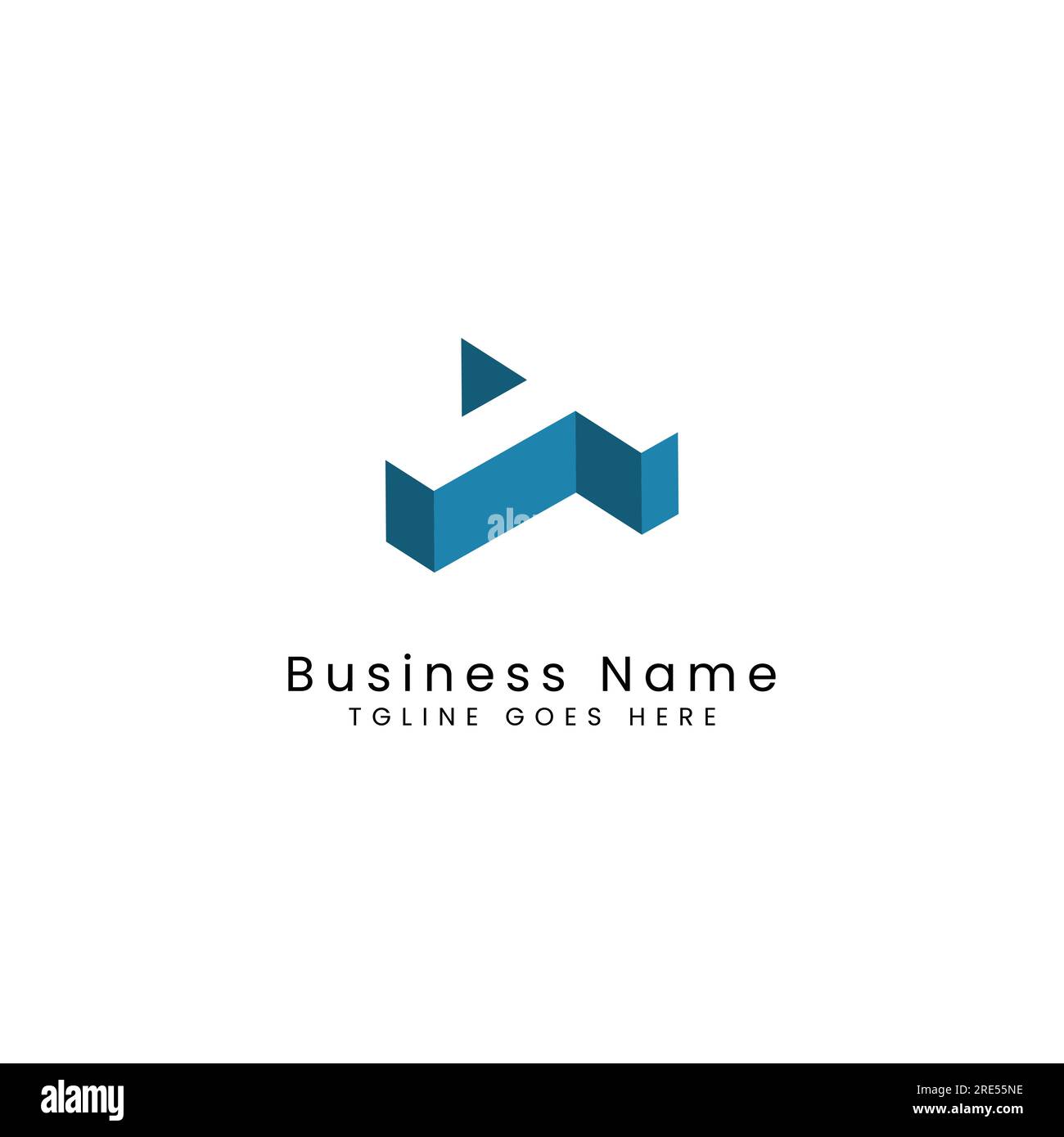 Simple T Letter logo in 3d design. Creative vector illustration with ...