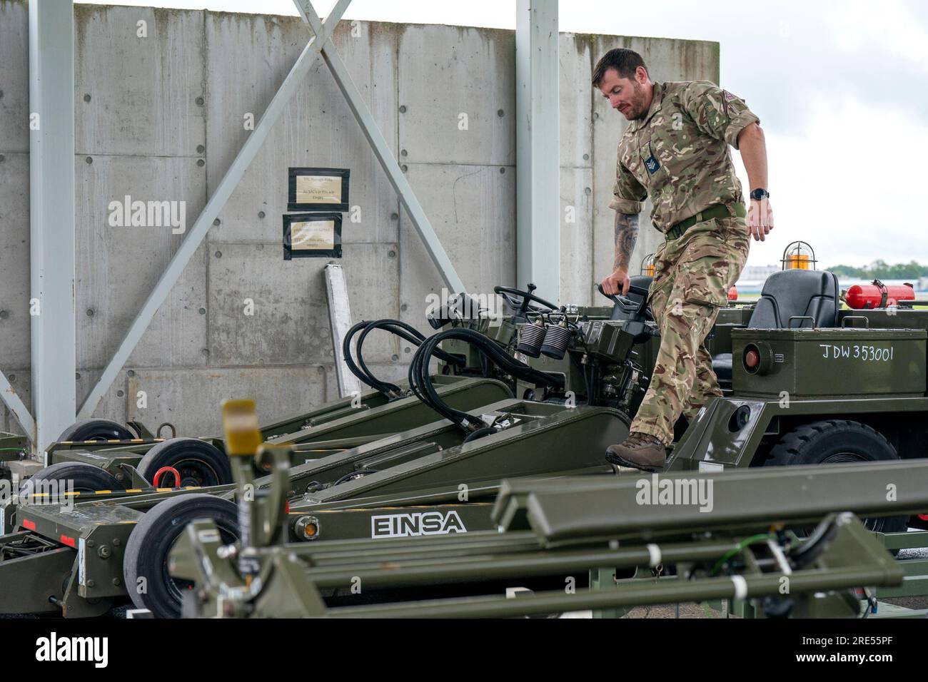 Ground engineer Sergeant Matt Cozens, who is part of the Royal Air ...