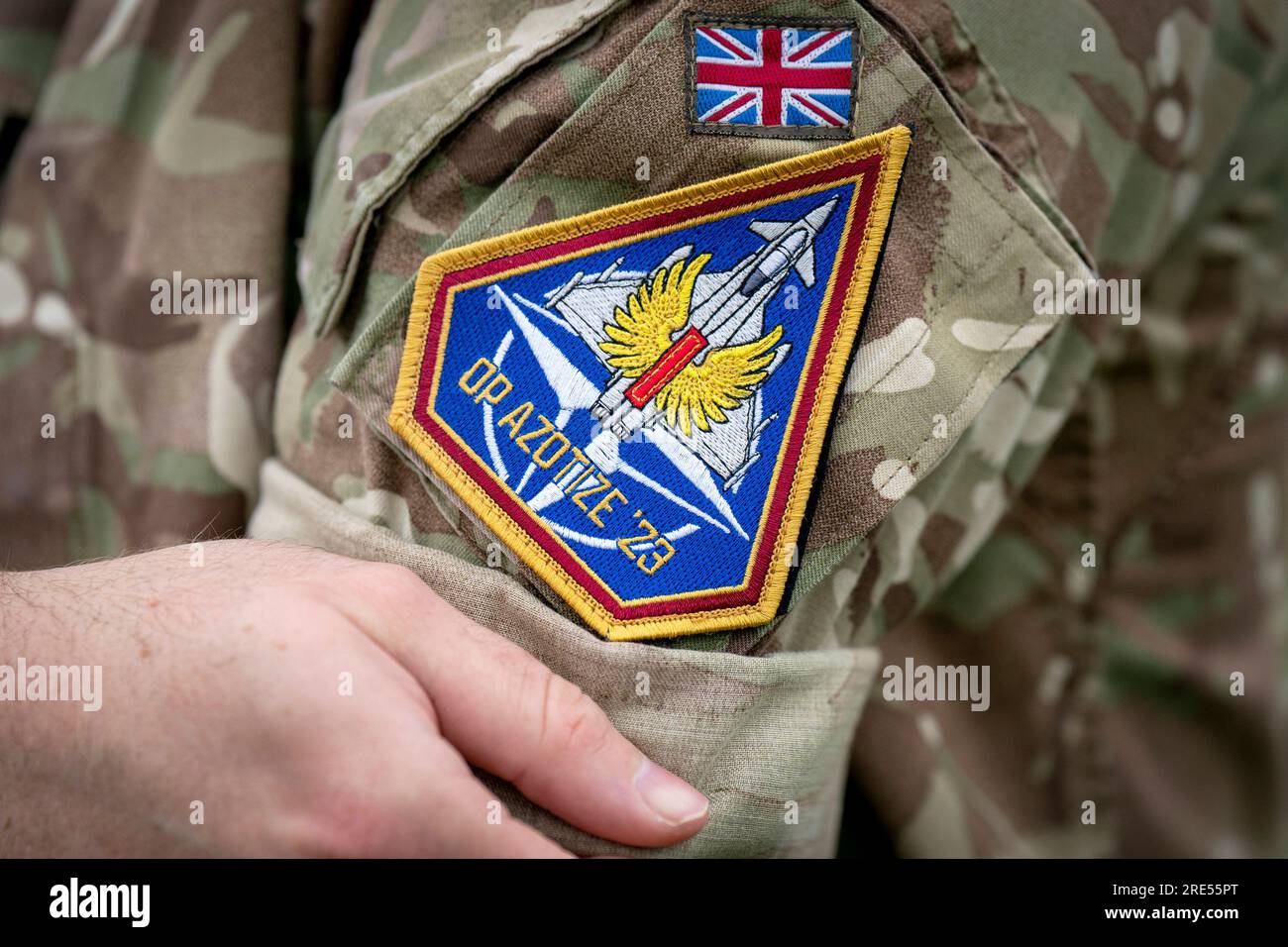A tactical recognition flash (TRF) for Operation Azotize, worn by RAF ...