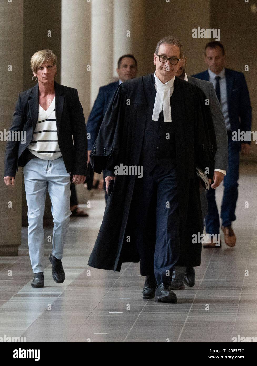 Longueuil Canada 25th July 2023 Federal Crown Prosecutor Marc Cigana Followed By Rcmp 7570