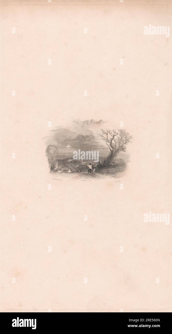 A Village - Evening 1834 by Edward Goodall Stock Photo - Alamy