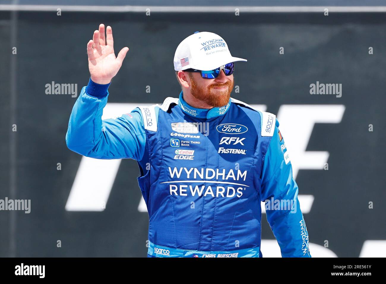 LONG POND, PA - JULY 23: Chris Buescher (#17 Wyndham Rewards RFK Racing ...