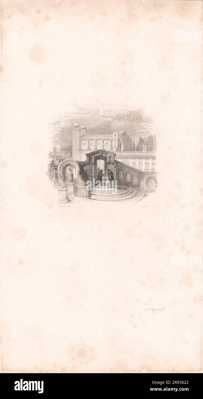 Columbus and his son 1834 by Edward Goodall Stock Photo - Alamy