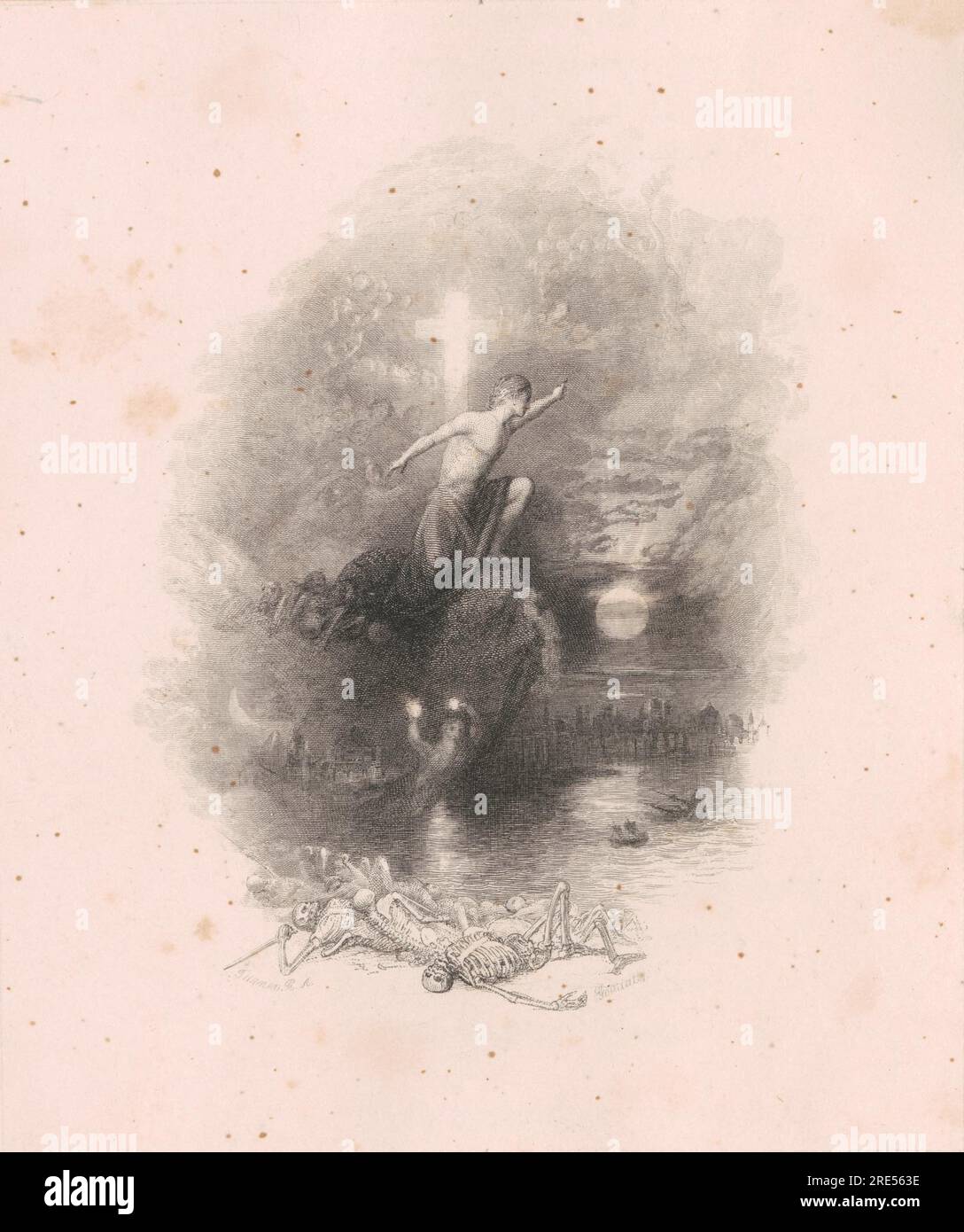 The Last Man (Vignette) 1837 by Edward Goodall Stock Photo - Alamy