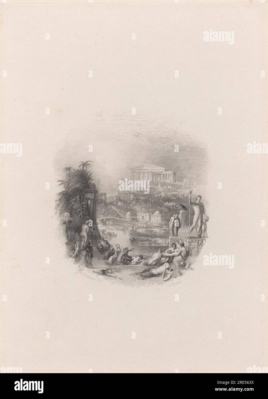 The Garden 1839 by Edward Goodall Stock Photo - Alamy