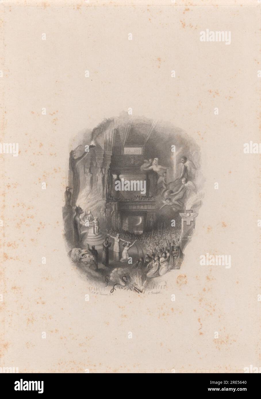 The Chaplet 1839 by Edward Goodall Stock Photo - Alamy