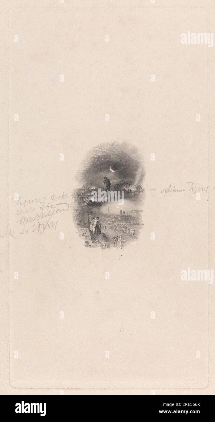 The Soldier's Dream (vignette) 1837 by Edward Goodall Stock Photo - Alamy