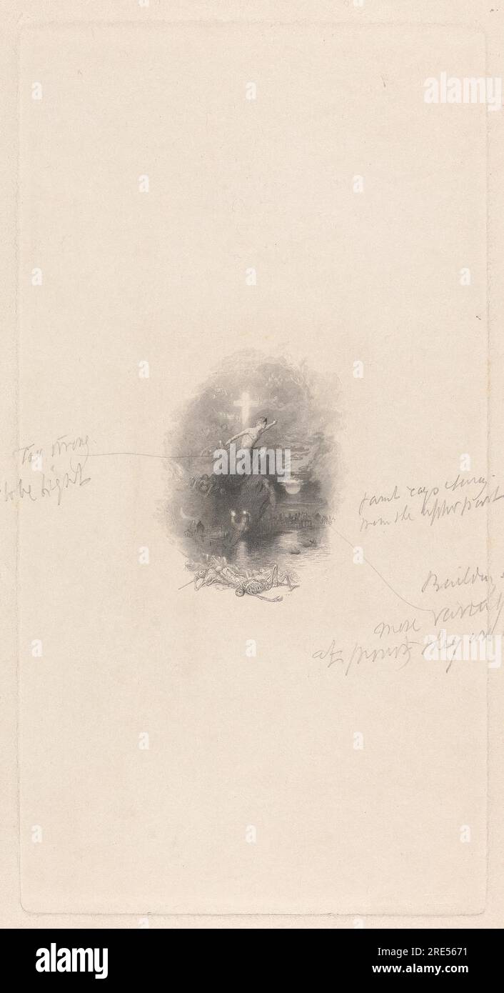 The Last Man (vignette) 1837 by Edward Goodall Stock Photo - Alamy