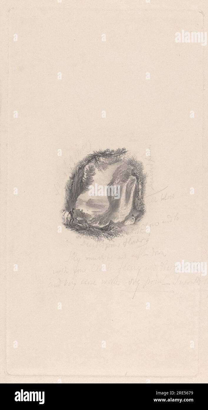 Gertrude of Wyoming - the Waterfall 1837 by Edward Goodall Stock Photo ...