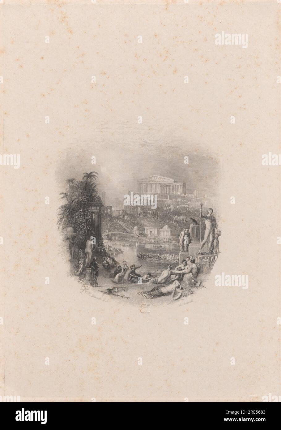 The Garden 1839 by Edward Goodall Stock Photo - Alamy