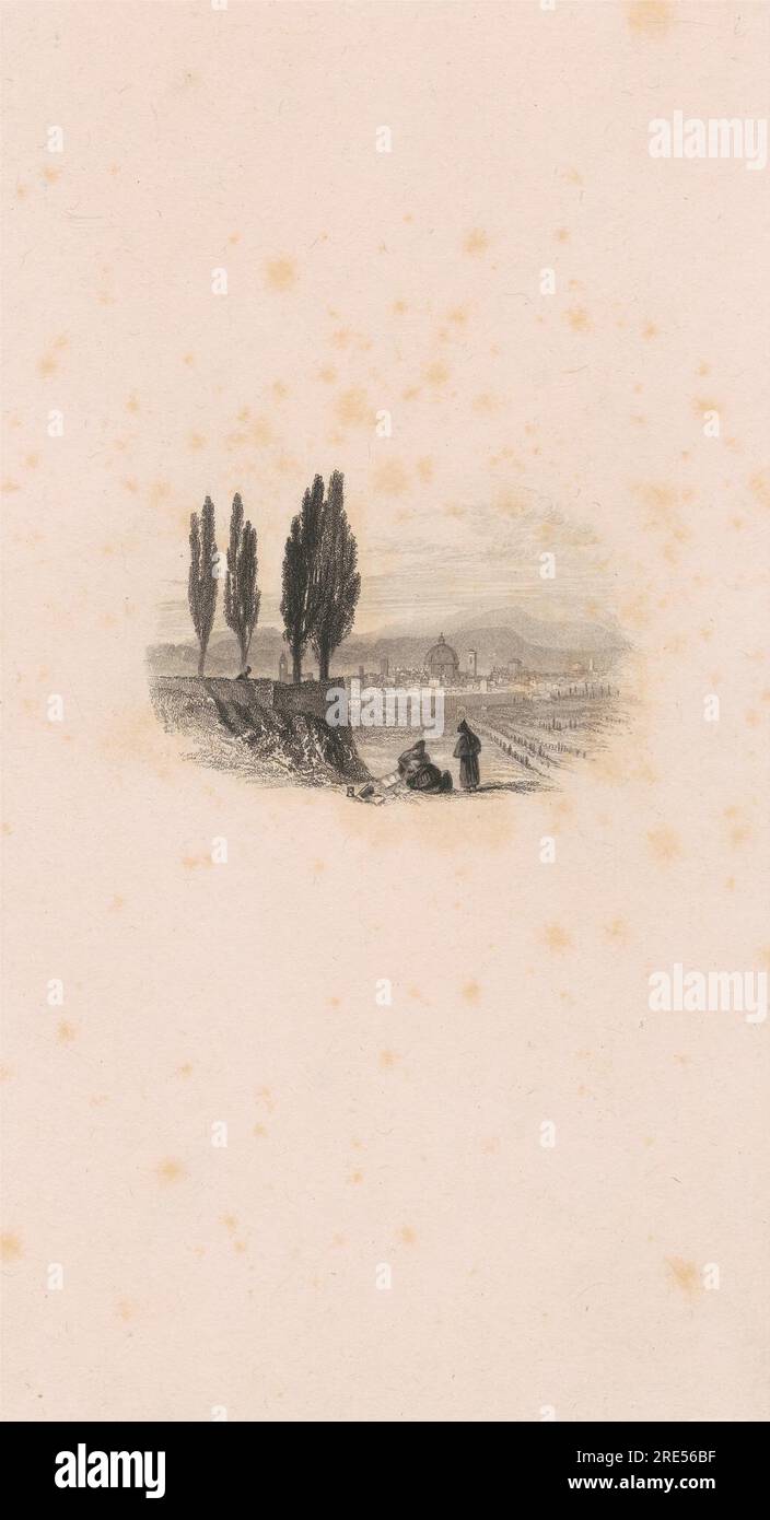 Florence (vignettes) 1830 by Edward Goodall Stock Photo - Alamy