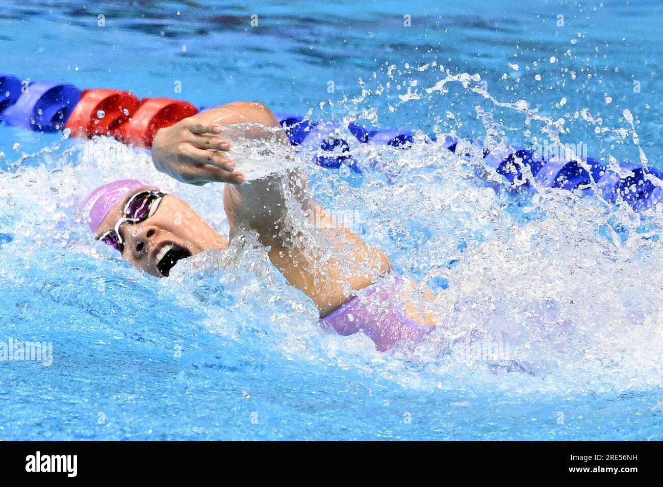 Fukuoka, Japan. 25th July, 2023. Liu Yaxin of China competes during the ...
