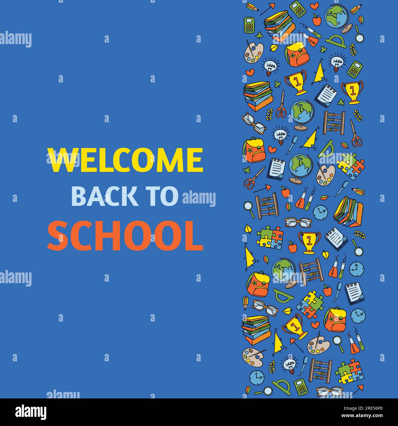 Freehand drawing back school Stock Vector Images - Alamy