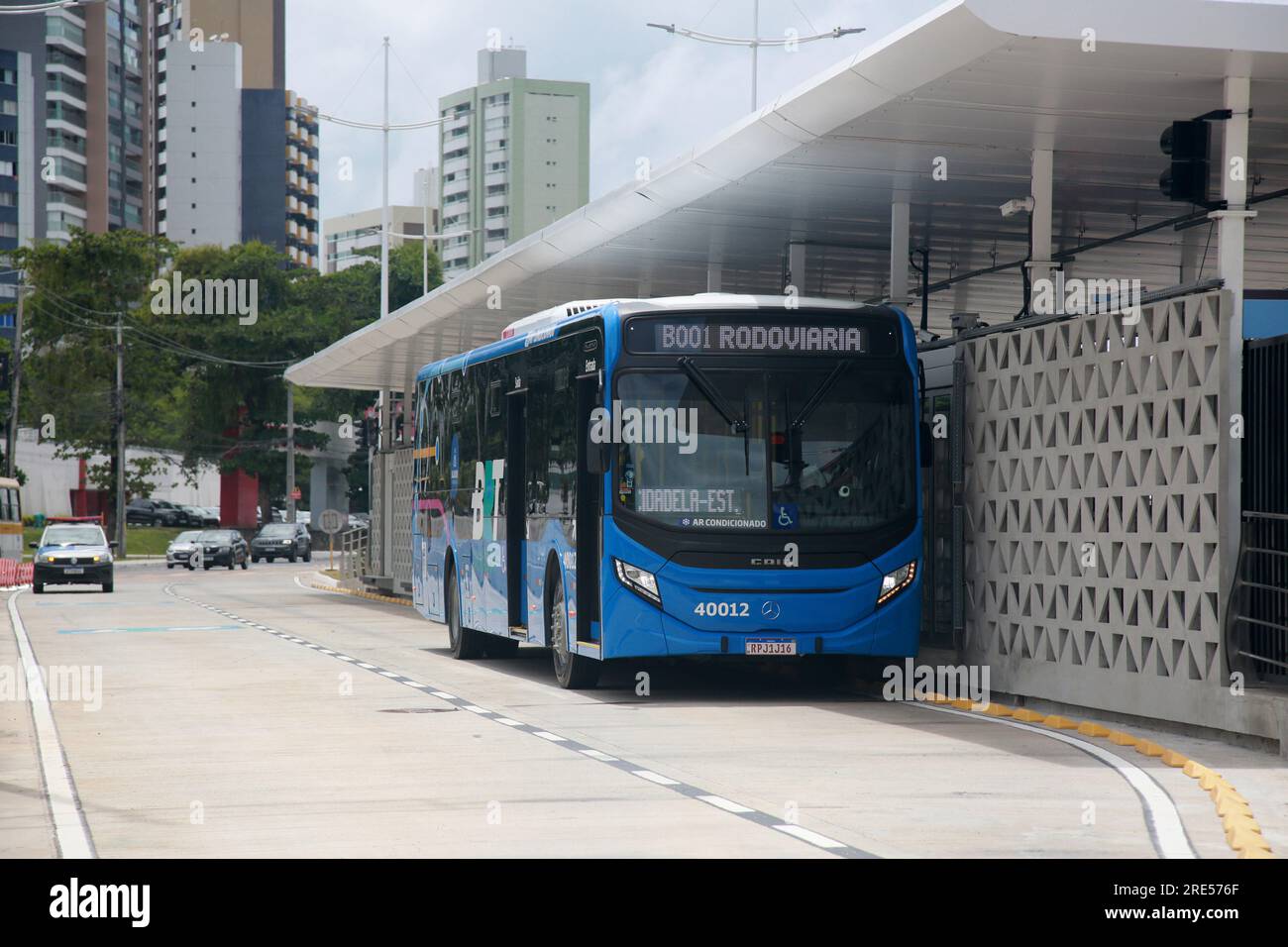 salvador, bahia, brazil - outobro 24, 2022: bus of the BRT transport ...