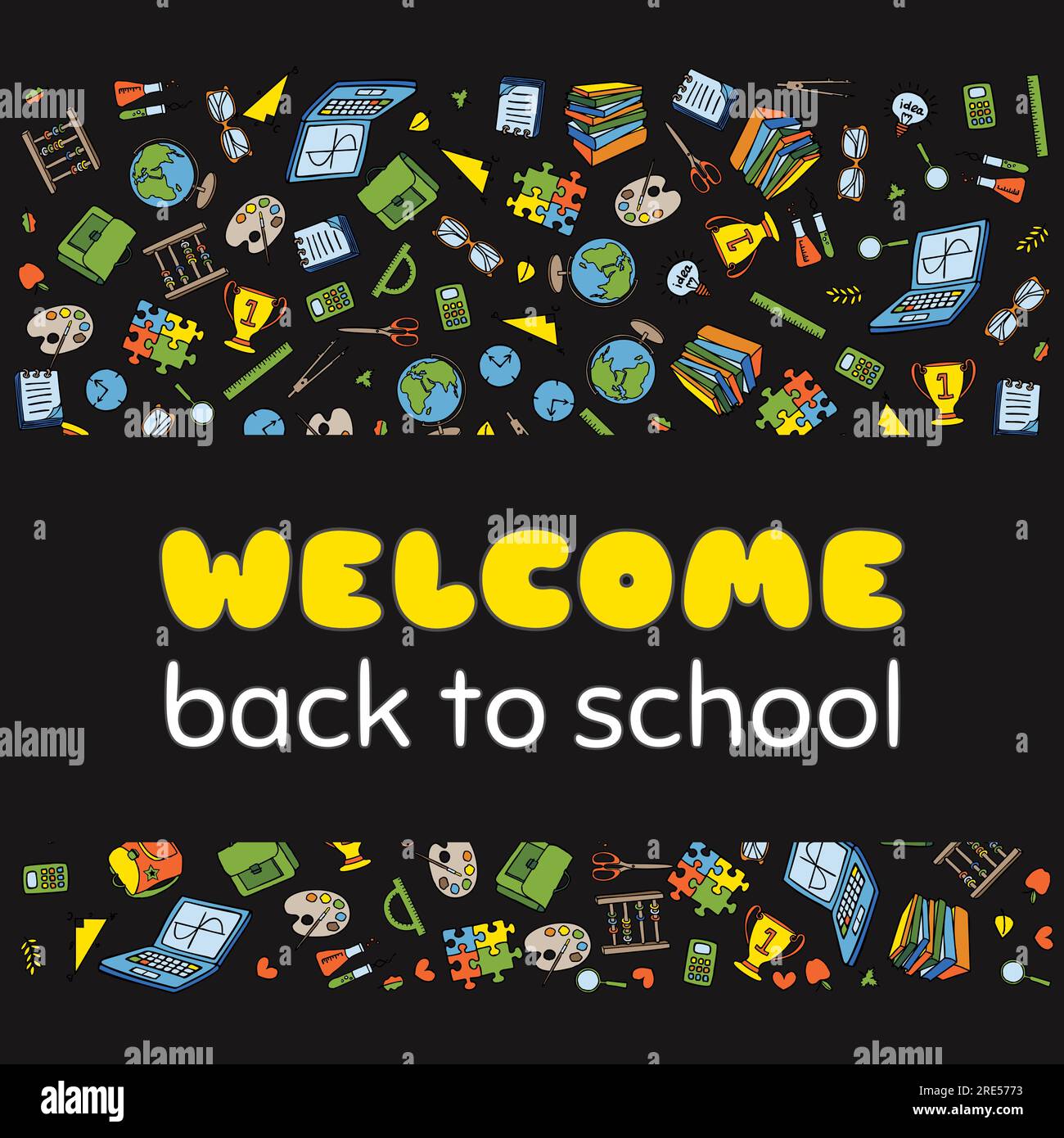 Back to School poster Stock Vector Image & Art - Alamy