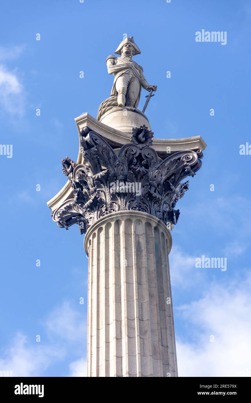 Nelson's Column (Admiral Horatio Nelson), Trafalgar Square, City of ...