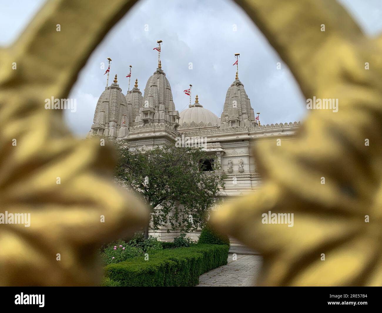 BAPS Shri Swaminarayan Mandir, the largest Hindu Temple in Europe Stock ...