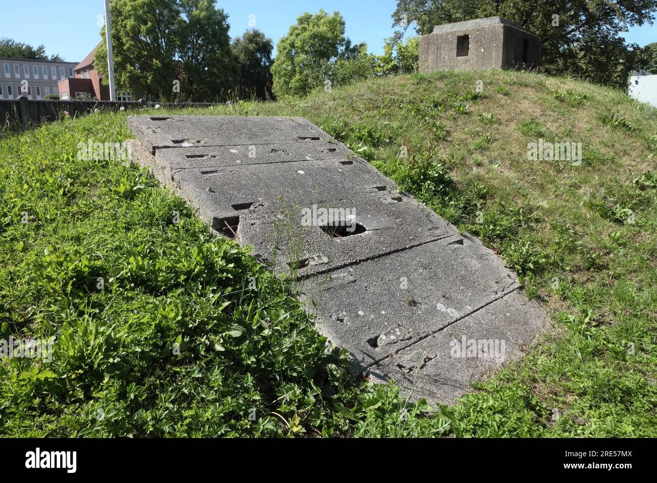 Defensive German World War 2 bunker in Rømøgade, Esbjerg, Denmark Stock ...