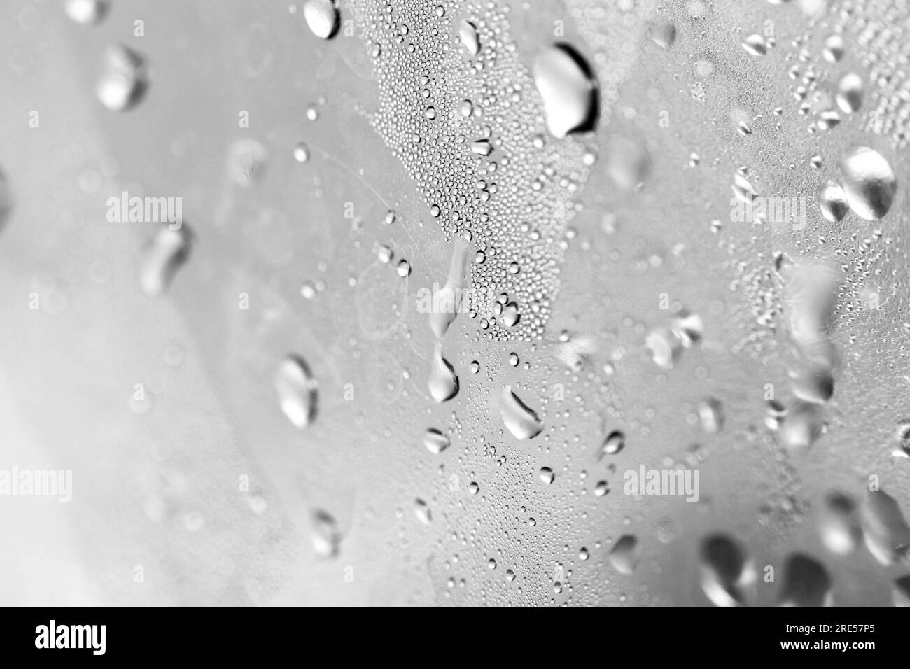drops of water on transparent glass. wet on glass Stock Photo - Alamy