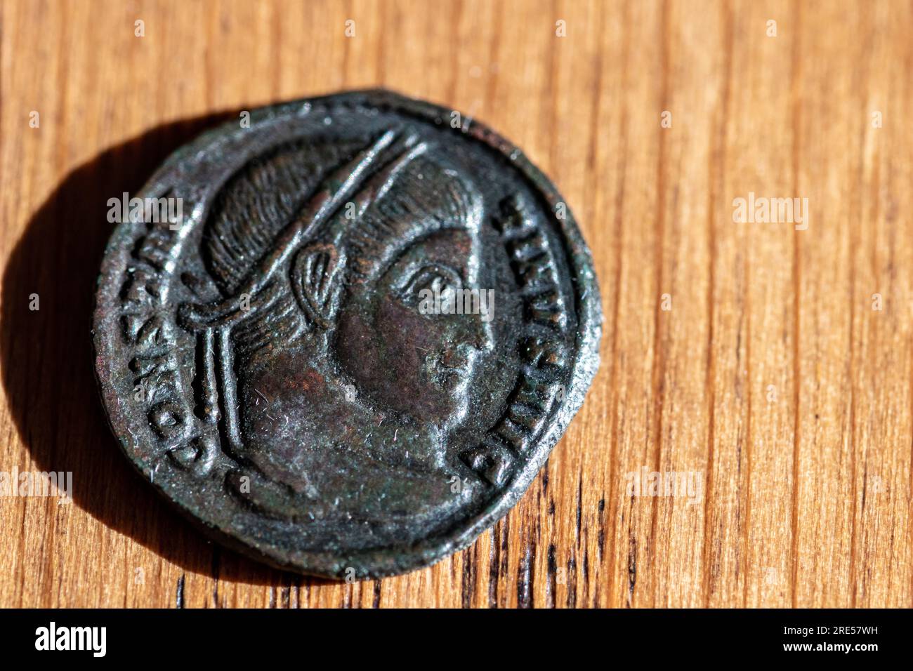 ancient Roman coin dedicated to Constantine I. Artistic artefact of the ...