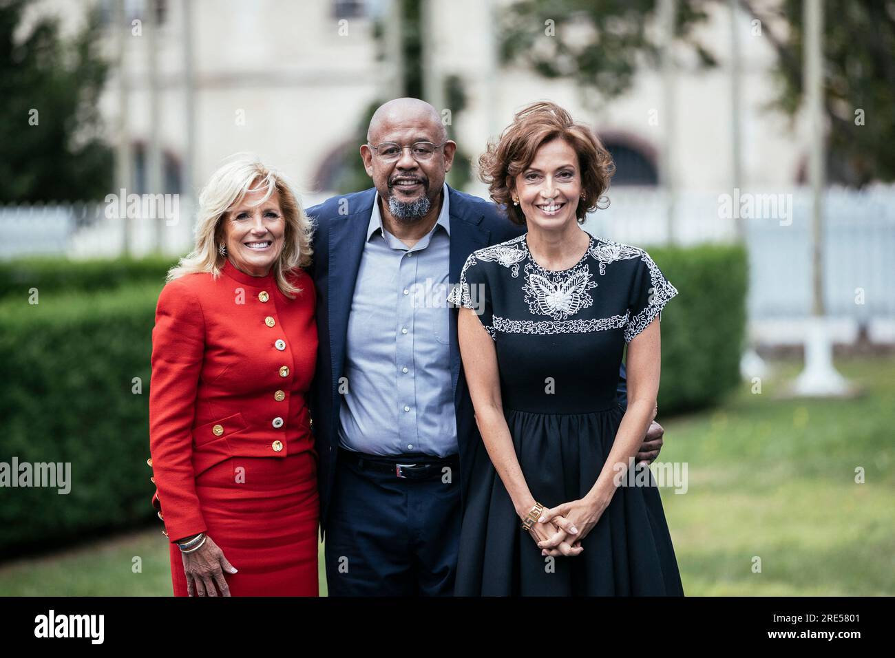 Paris, France. 25th July, 2023. US First Lady Jill Biden, US actor and ...