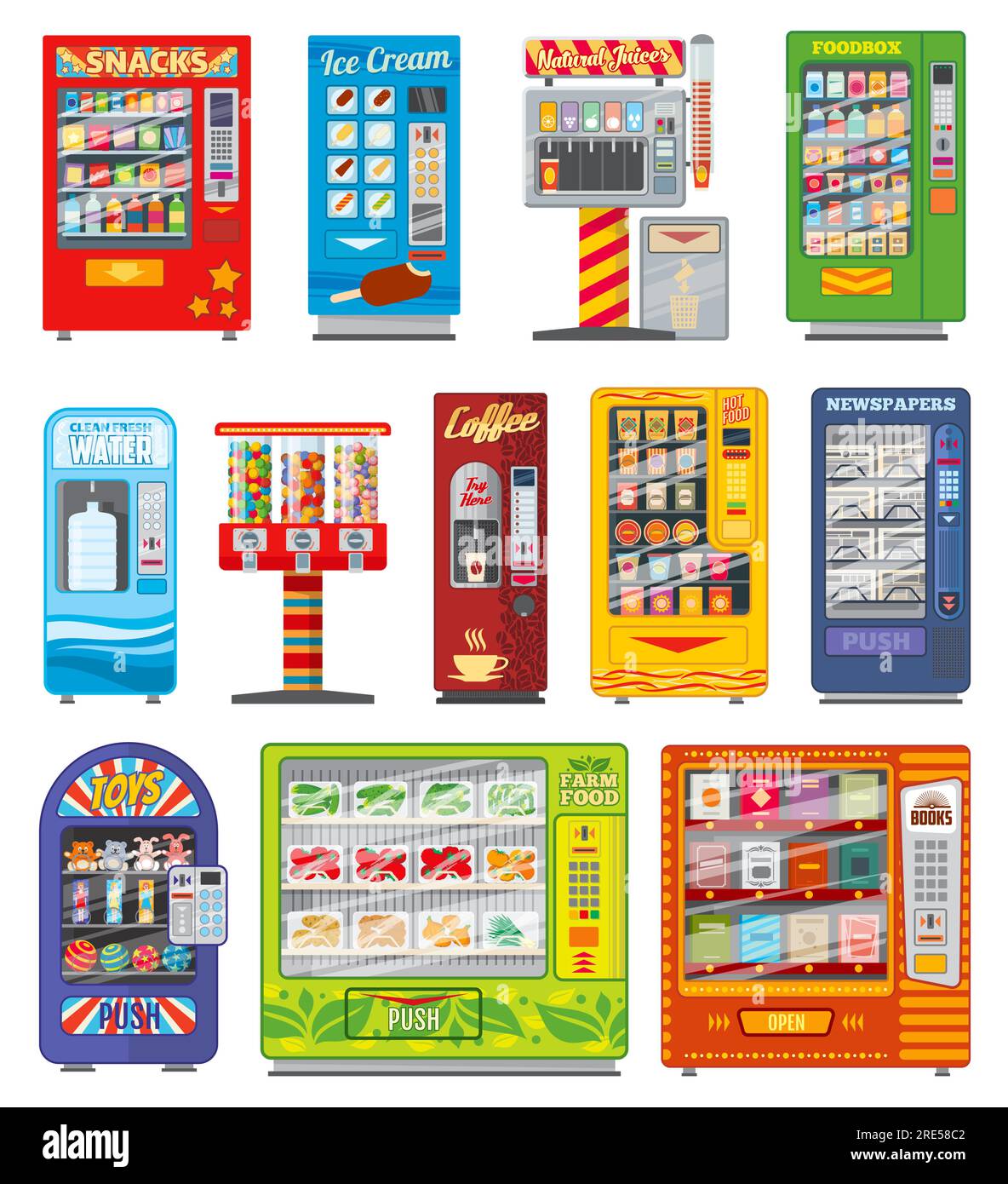 Newspaper dispensers Stock Vector Images - Alamy