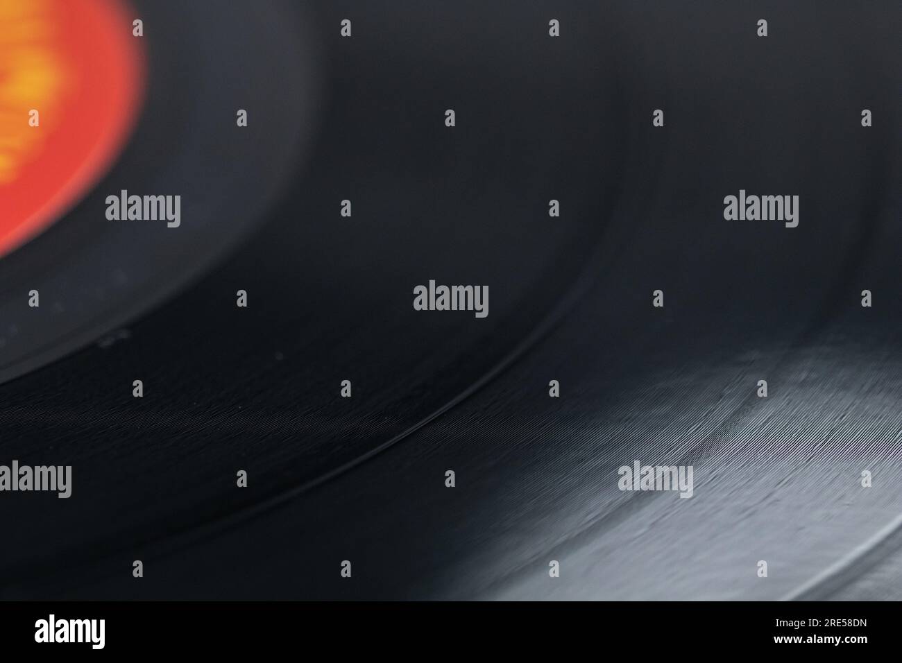 Vinyl plate. Vintage record player for black vinyl, black platter Stock ...