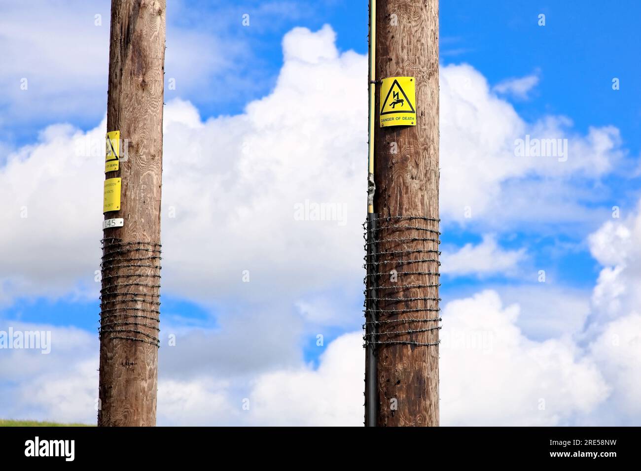 Hazard signs electrical safety hi-res stock photography and images - Alamy
