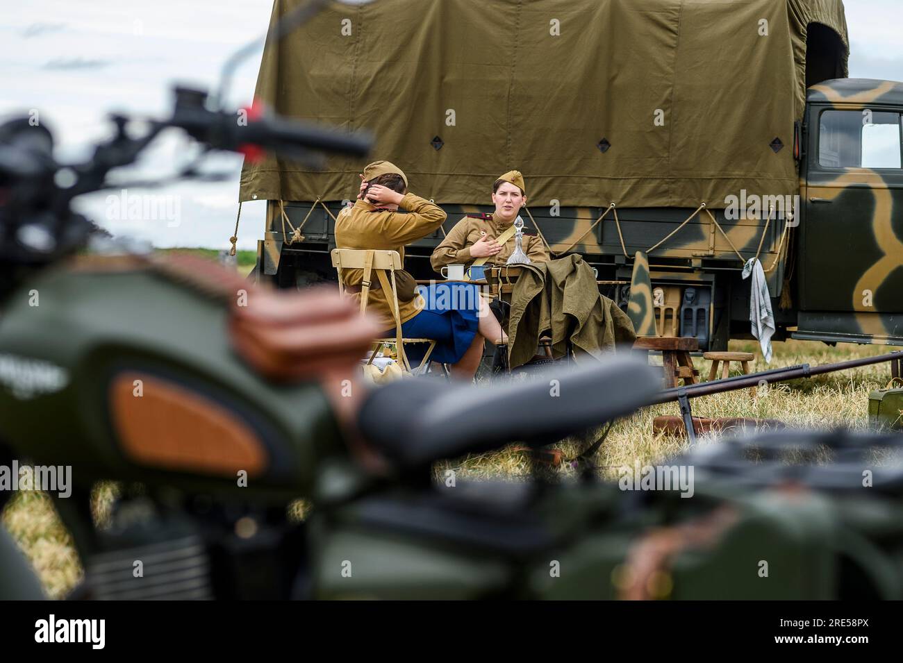 Reconstitution of an allied WWII camp in Maleves-Sainte-Marie - an ...