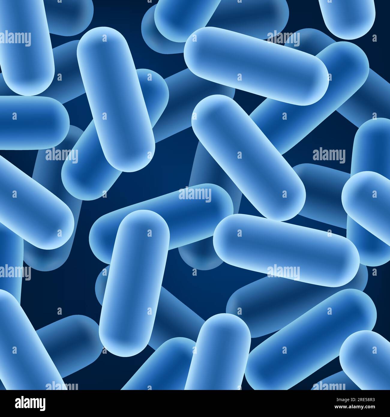 Probiotic Bacterias 3d Vector Background With Bacterium Of