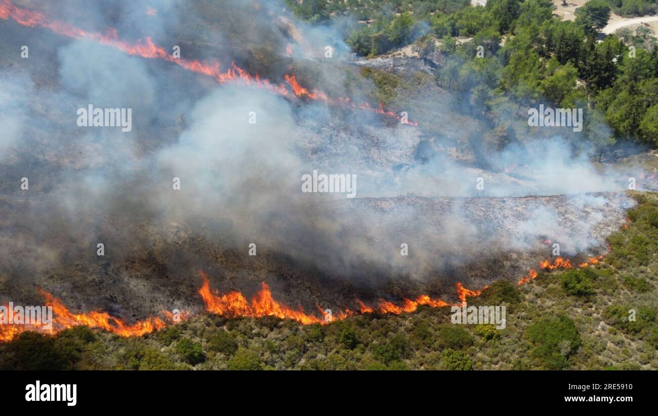 Rhodes wildfire hi-res stock photography and images - Alamy