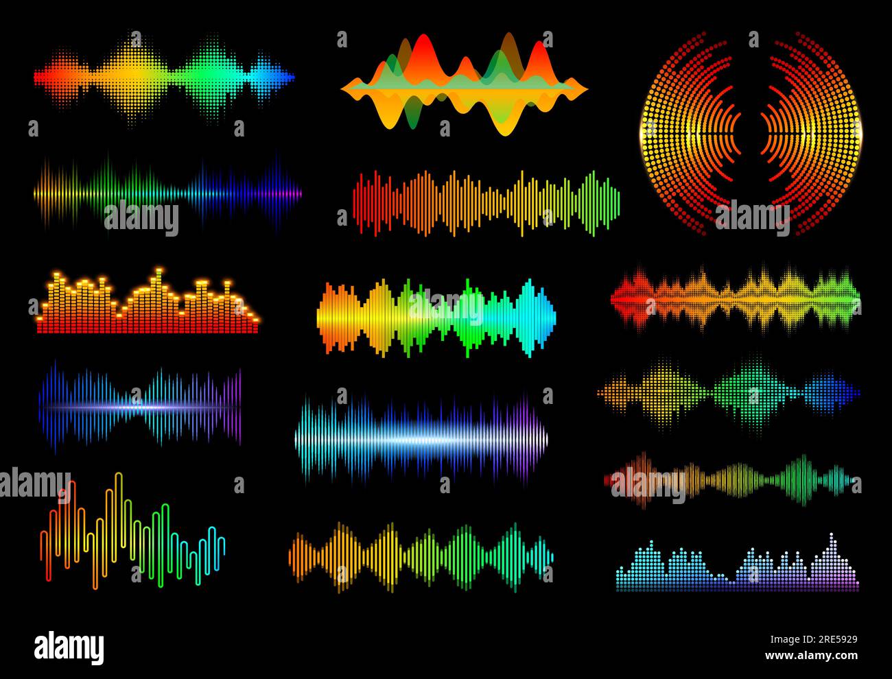 Equalizer sound waves, music audio frequency waveform isolated vector ... Equalizer sound waves, music audio frequency waveform isolated vector ...