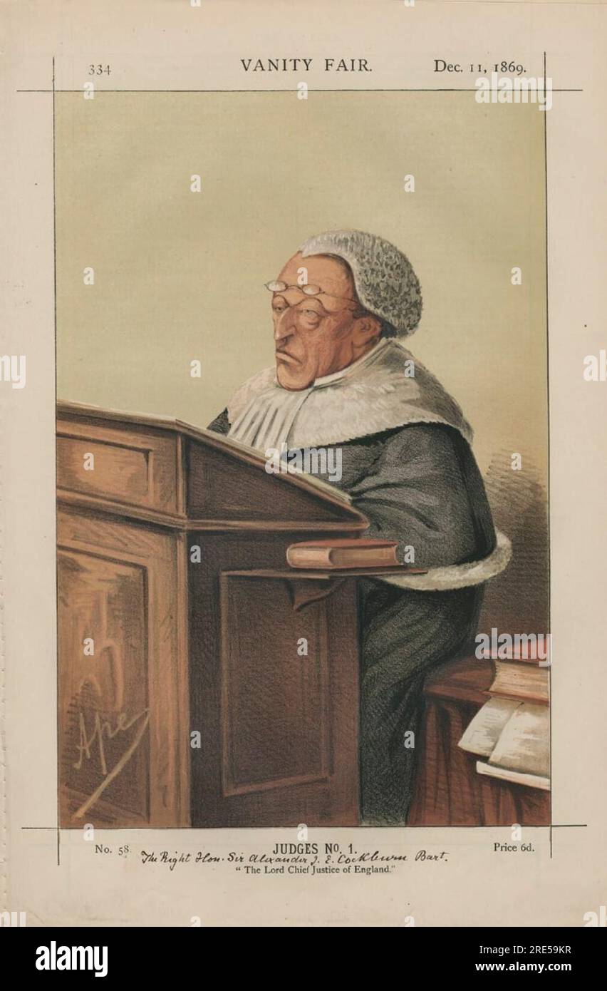 The Lord Chief Justice of England 11 December 1869 by Carlo Pellegrini ...