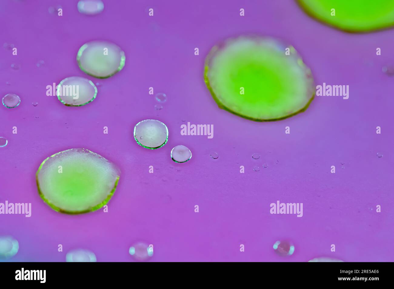 abstract chemistry background bubbles. Fluorescent liquid bubbles on ...