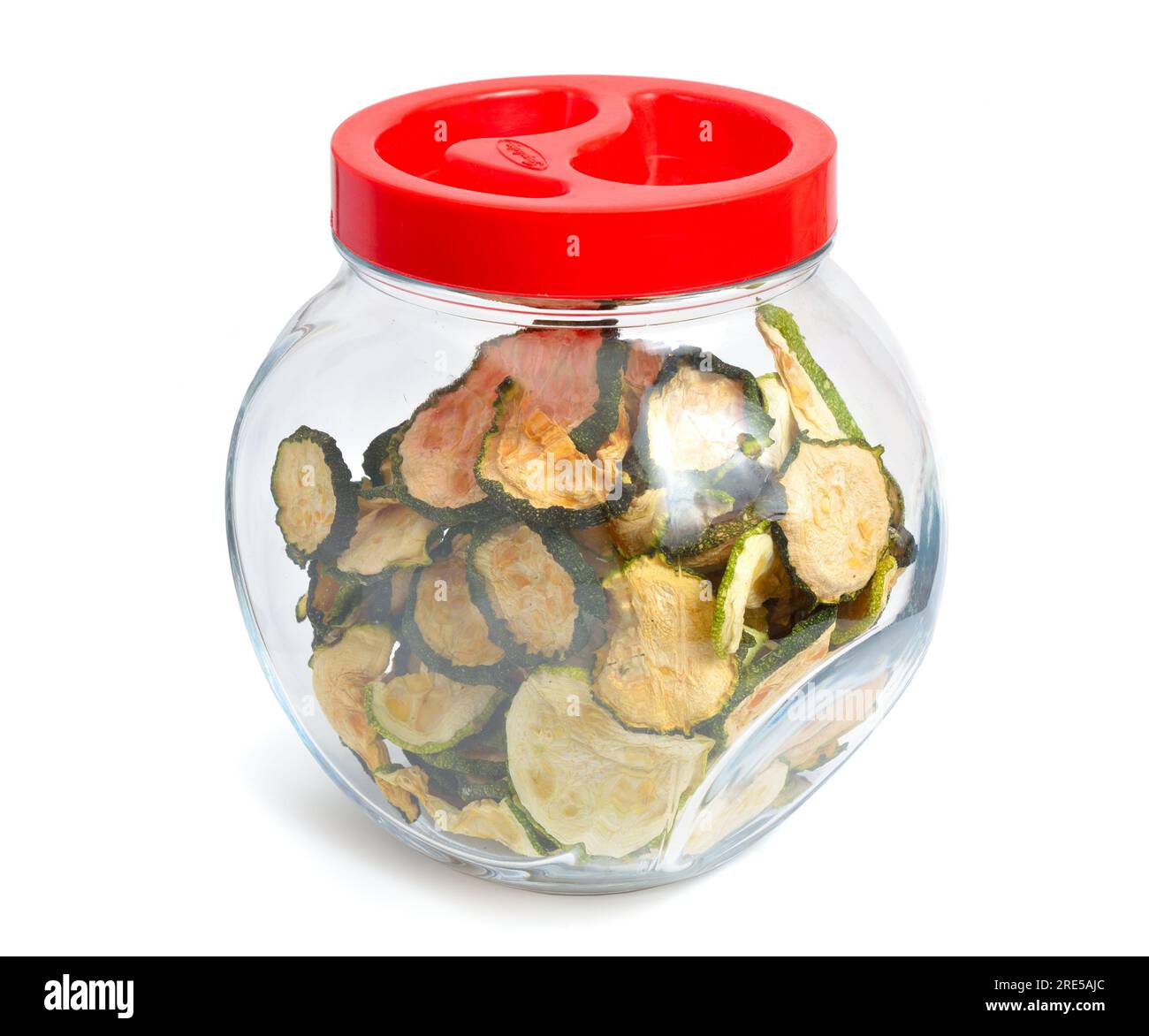 Dried zucchini slices isolated on white background Stock Photo - Alamy