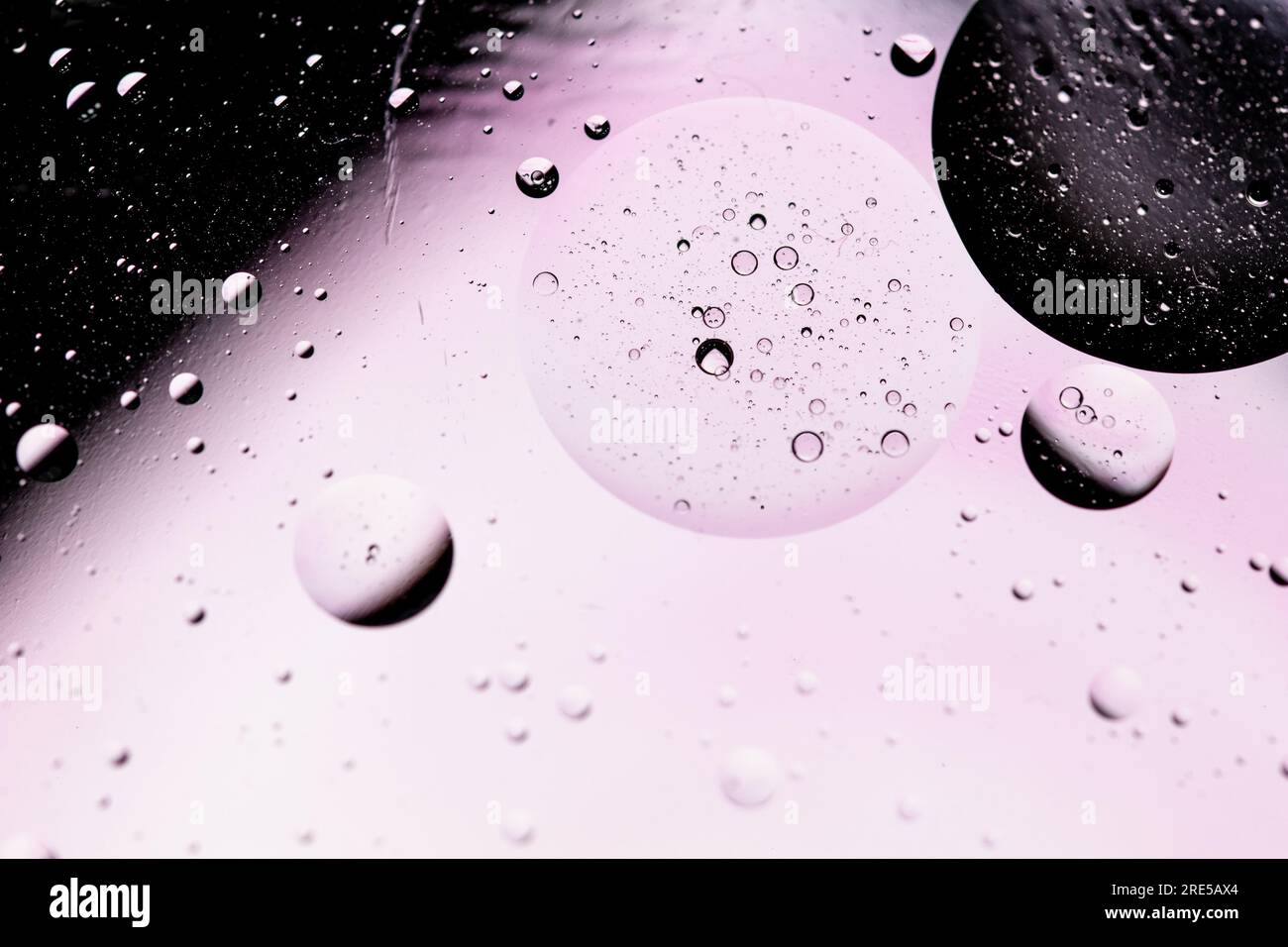 Abstract science concept background with oil drop in water ...