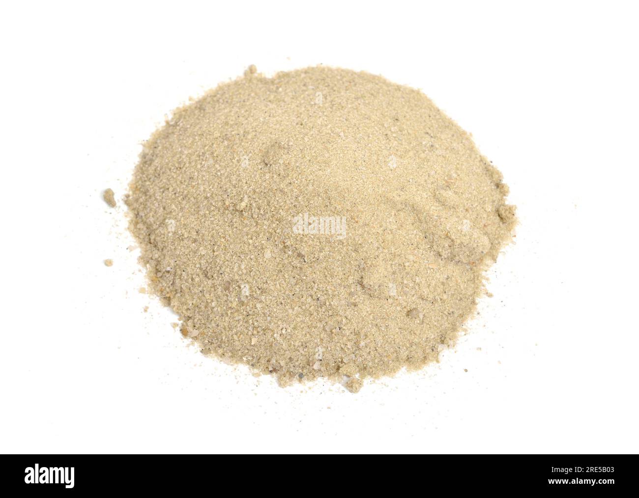 Heep of river sand isolated on white background Stock Photo - Alamy
