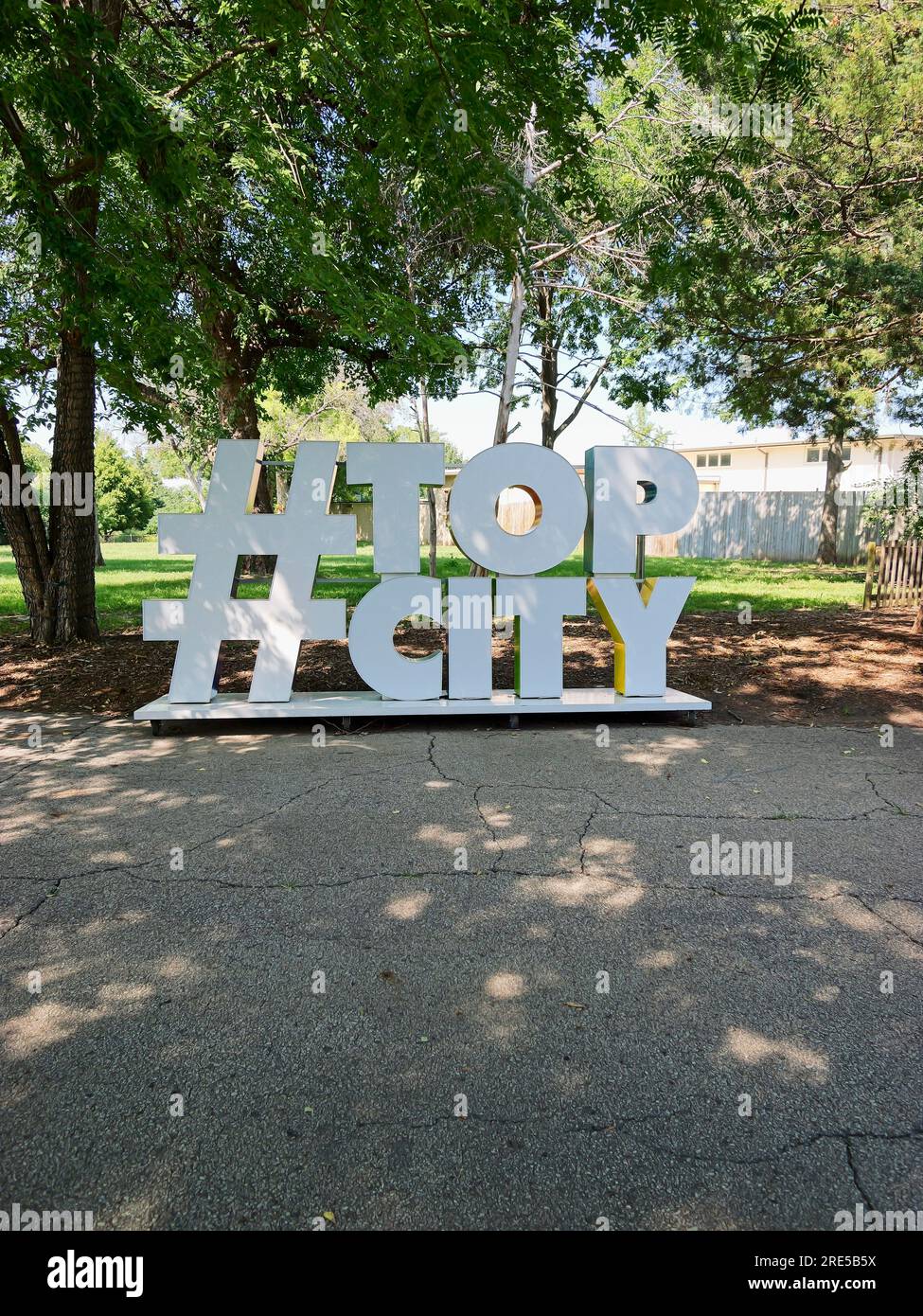 Topeka, Kansas - July 22, 2023: Top City Sign at Topeka Zoo Stock Photo ...