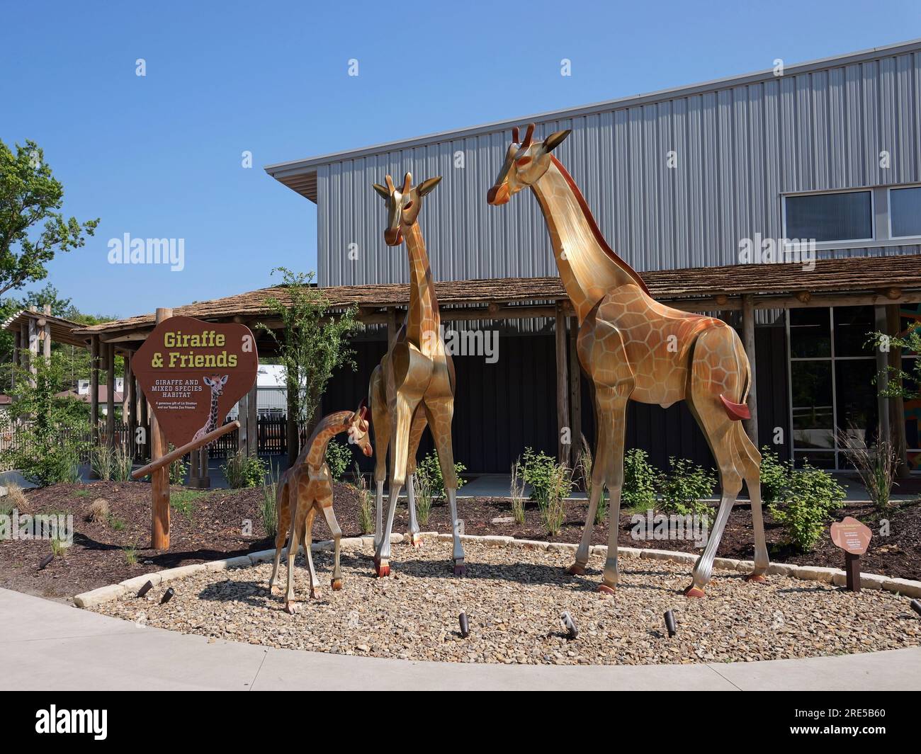 Topeka, Kansas - July 22, 2023: Giraffe & Friends Exhibit at the Topeka ...
