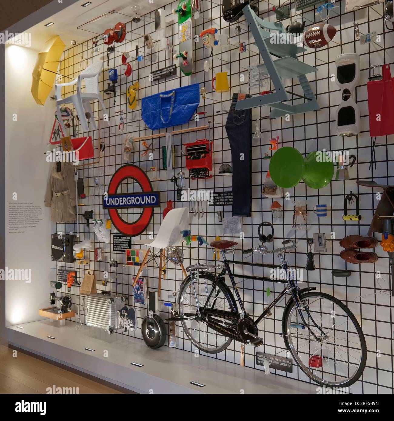 exhibit of design icons, Design Museum London,England,UK Stock Photo ...