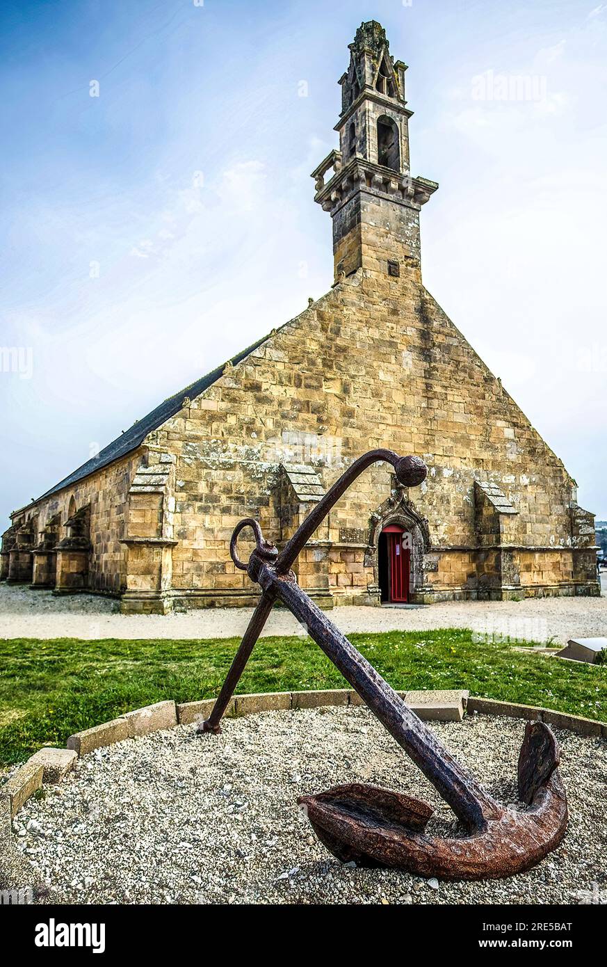 Breton boat church Stock Photo - Alamy
