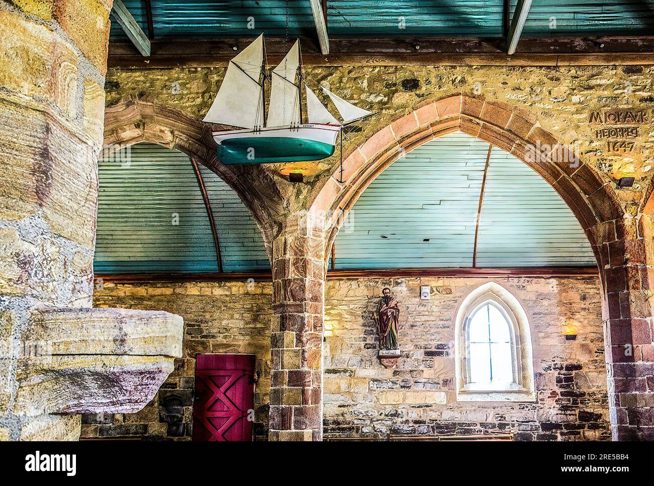 Breton boat church Stock Photo - Alamy