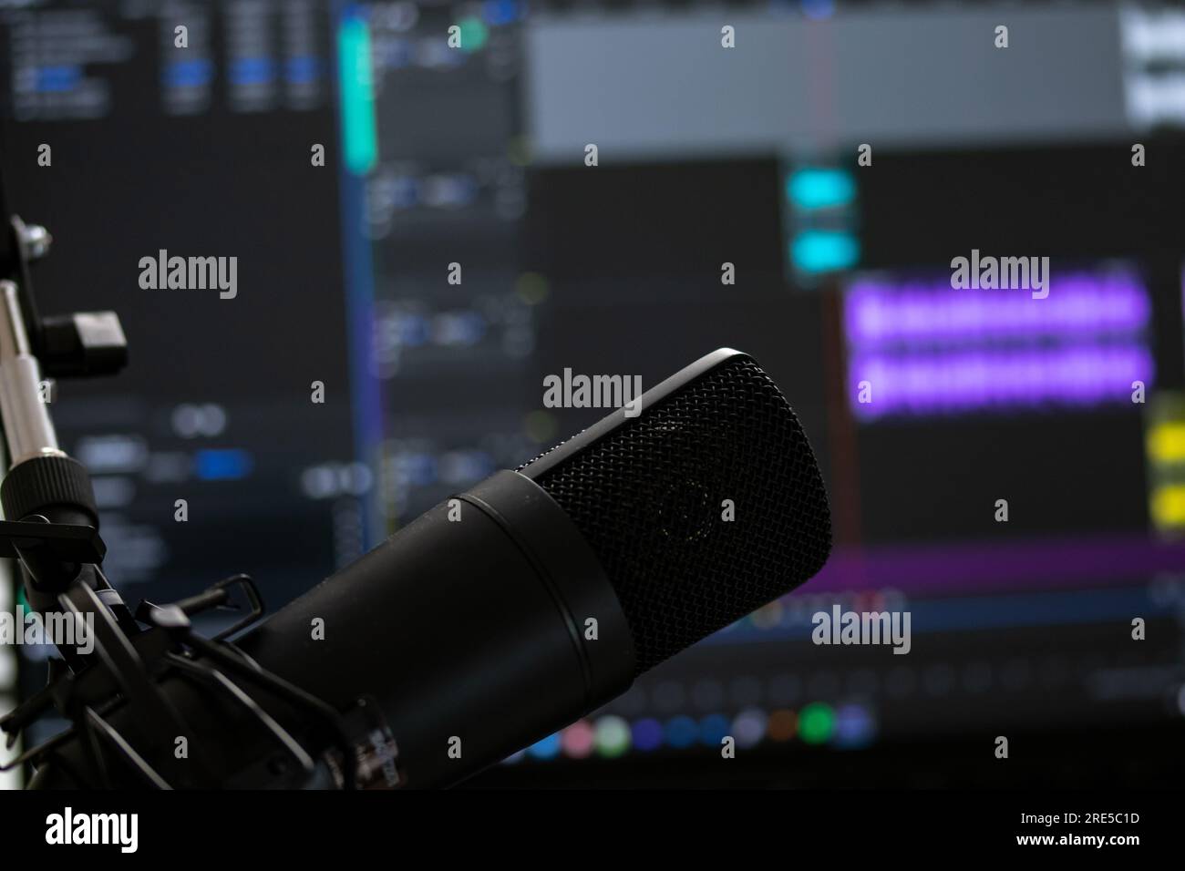 Microphone for home live streaming session. Tools for podcast, webinar ...