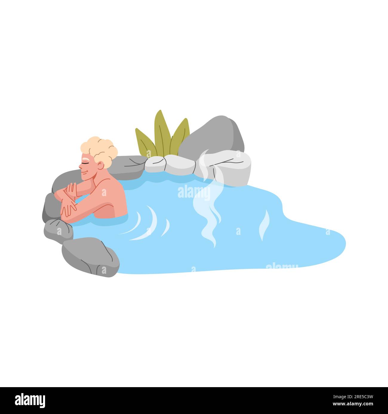 Man hot bath steam Cut Out Stock Images & Pictures - Alamy