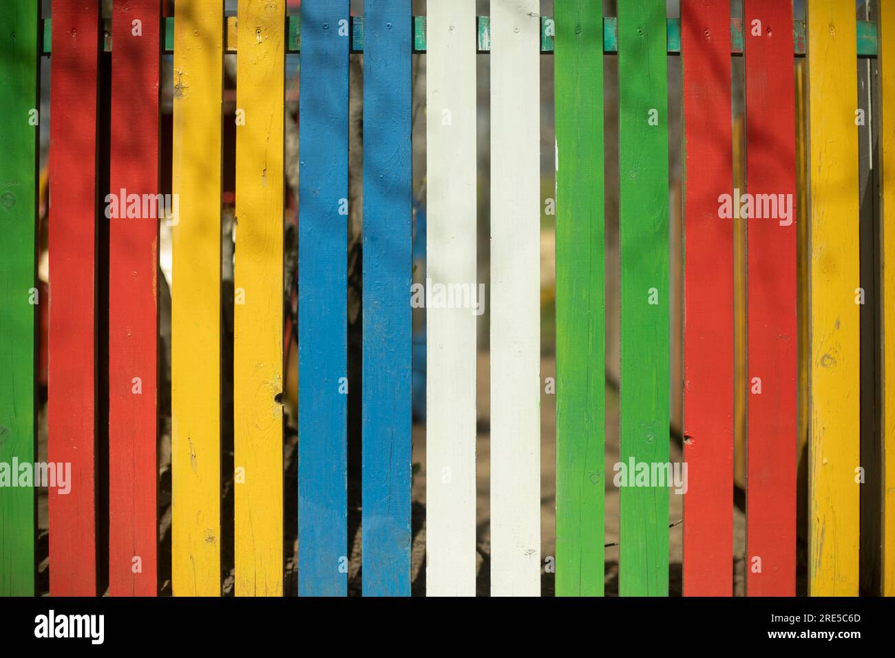 Target boards. Painted fence. Bright background. Yard Details Stock ...