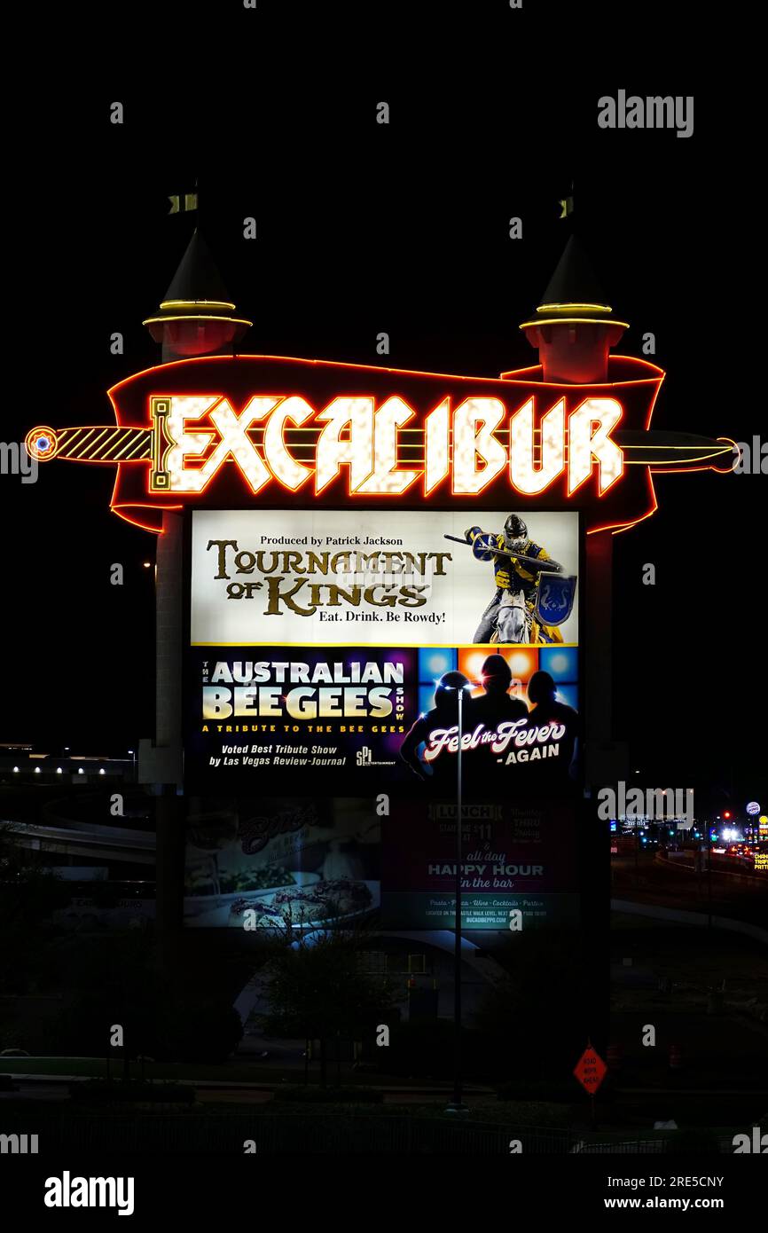 Excalibur Hotel & Casino, Las Vegas, Nevada, USA, North America Stock ...