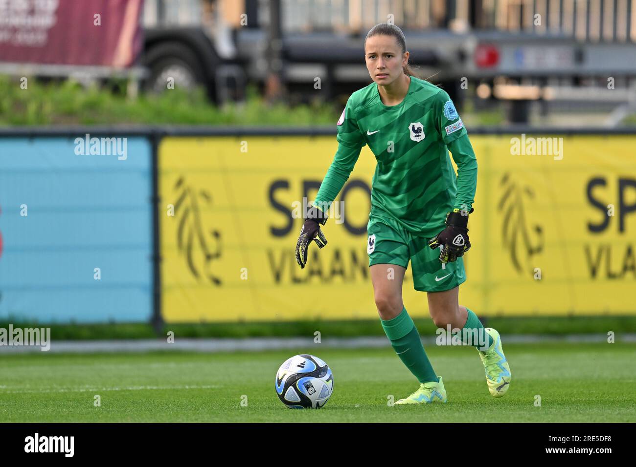 Tubize, Belgium. 24th July, 2023. goalkeeper Ines Marques (1) of France ...