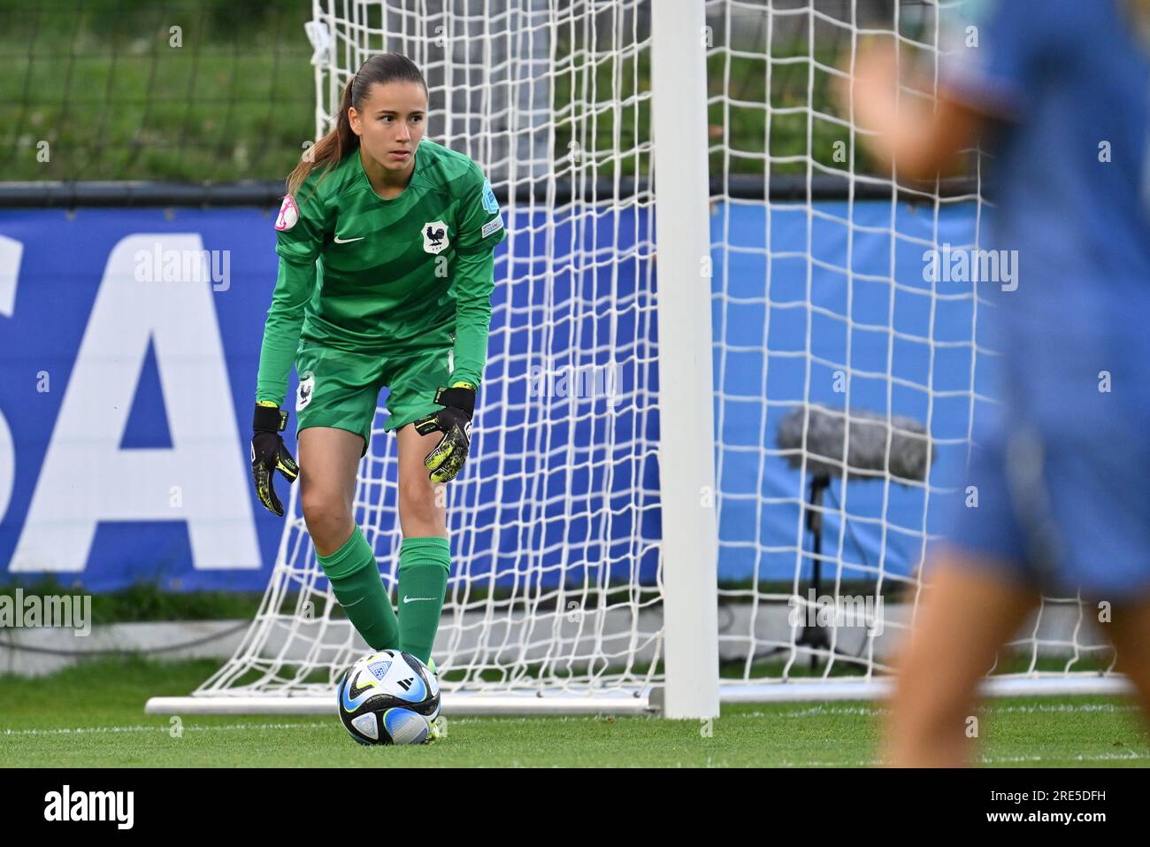 Tubize, Belgium. 24th July, 2023. goalkeeper Ines Marques (1) of France ...