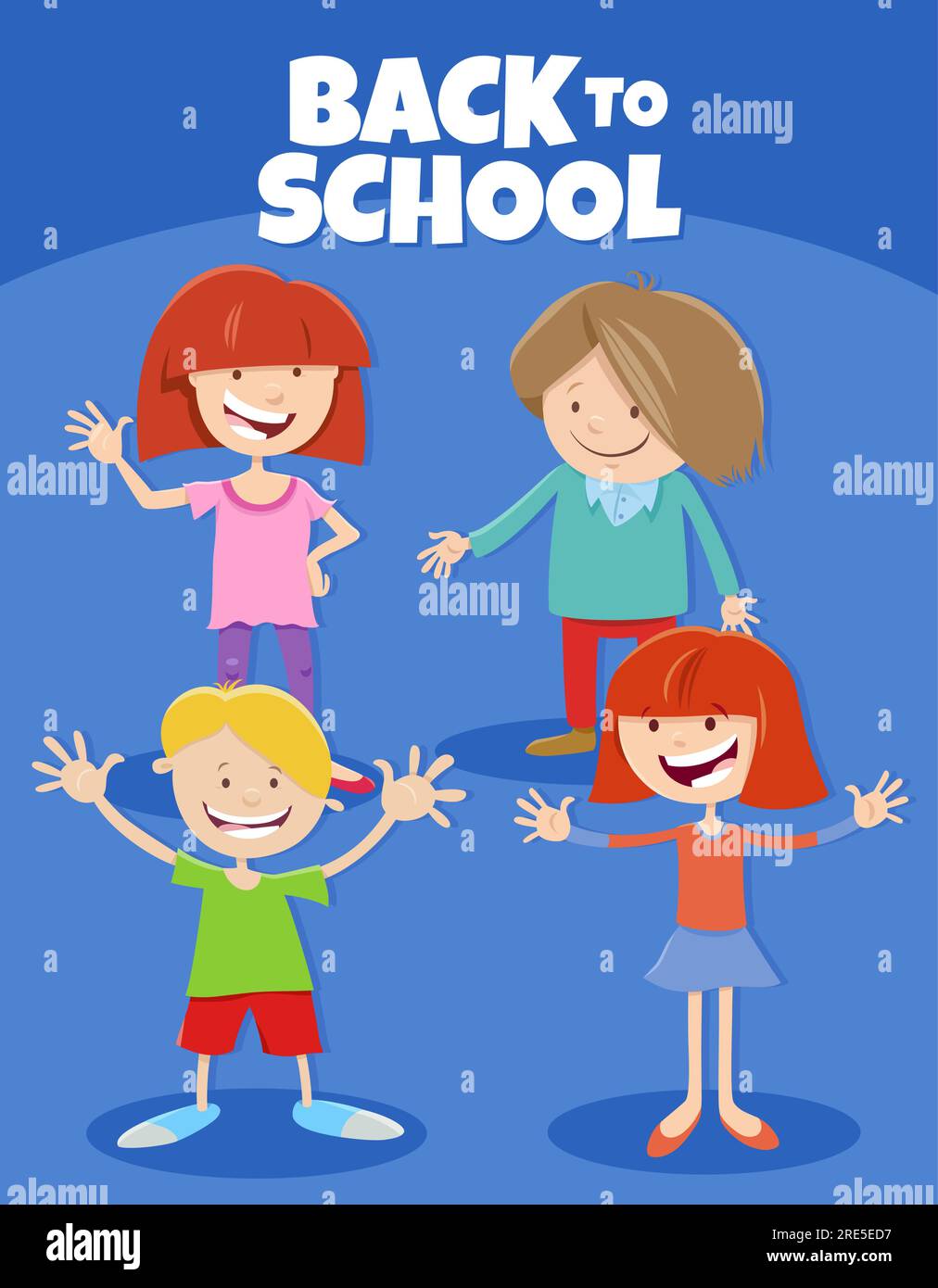 Cartoon illustration primary school student hi-res stock photography ...