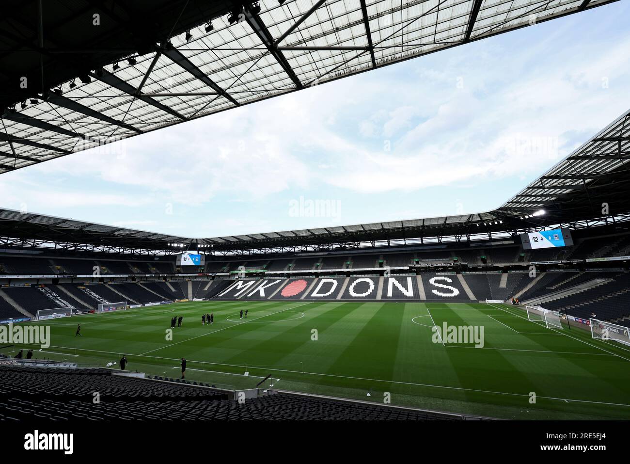 A general view of the pitch and stands ahead of the pre-season friendly ...